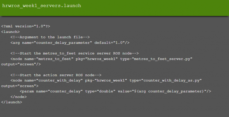 1.5.1 ROS Launch files - TU Delft OCW